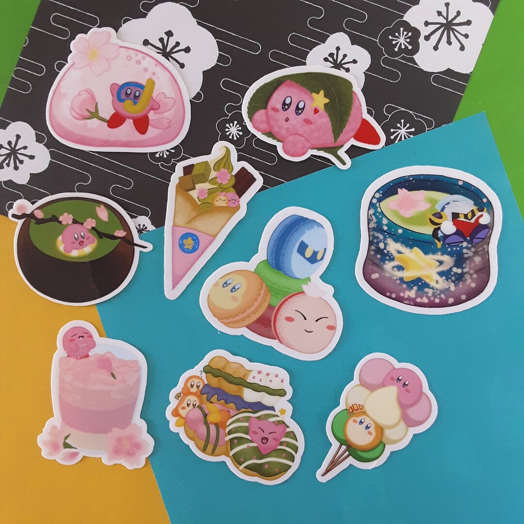 Kirby’s Sakura Dessert Collection Waterproof Sticker Pack - Etsy