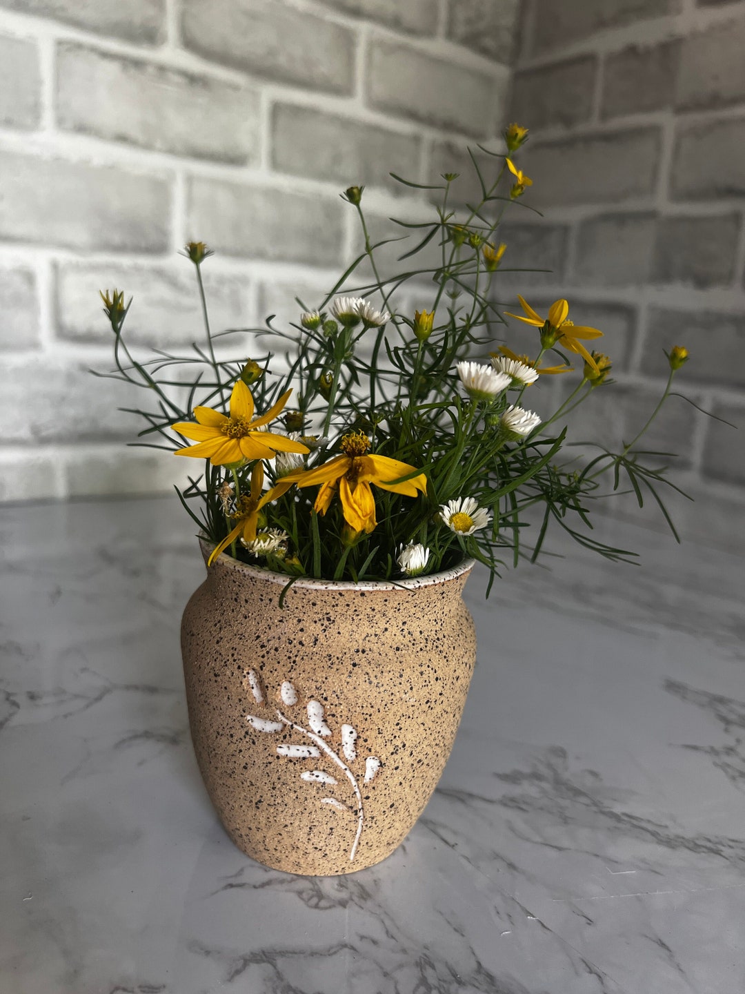 Speckled Stoneware Lupin Vase - Etsy