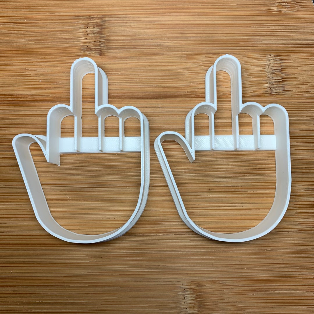 Set of Two Middle Finger Cookie Cutters - Etsy