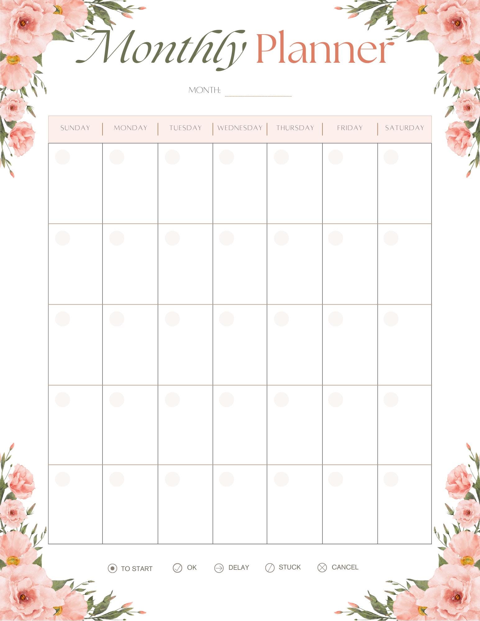 2025 Floral-themed Daily, Weekly, and Monthly Planner || Printable ...
