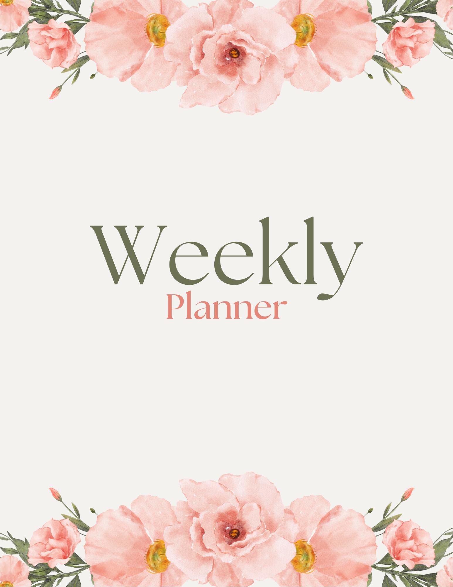 2025 Floral-themed Daily, Weekly, and Monthly Planner || Printable ...