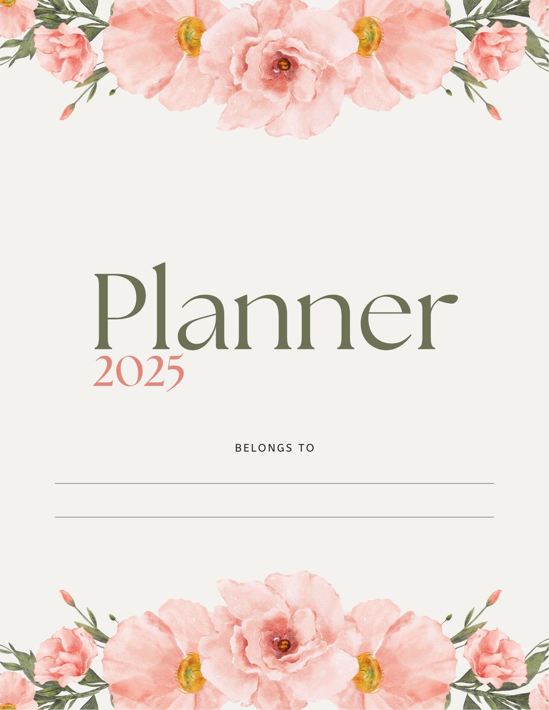2025 Floral-themed Daily, Weekly, and Monthly Planner || Printable ...