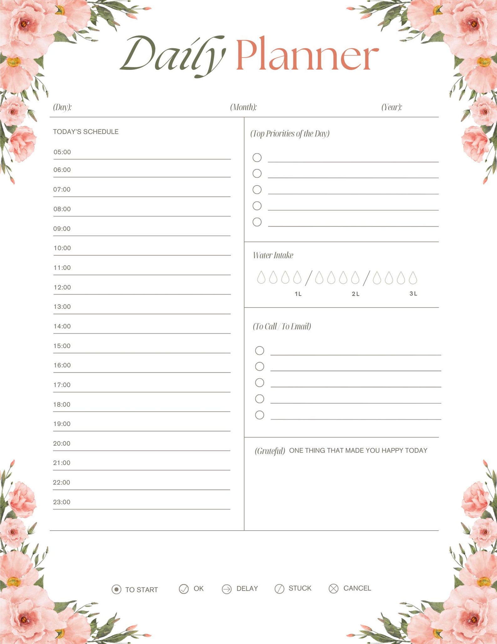 2025 Floral-themed Daily, Weekly, and Monthly Planner || Printable ...