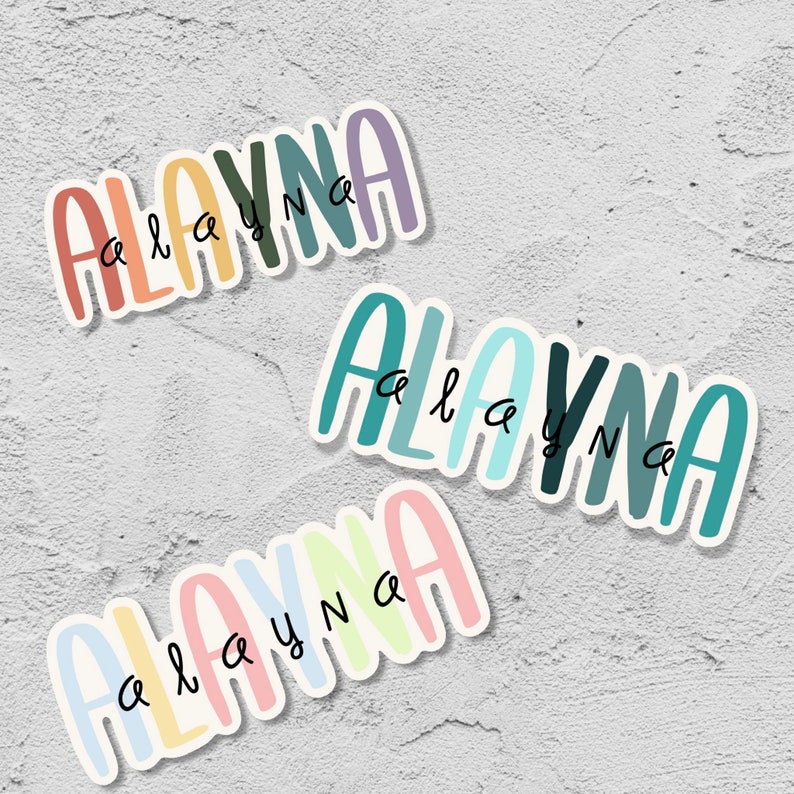 Personalized Varsity Sticker - Etsy