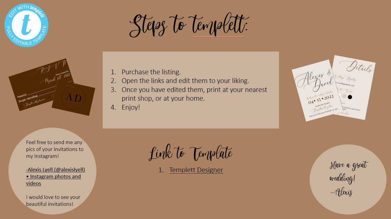 Neutral Minimalistic Wedding Invitation Template, Template Download ...