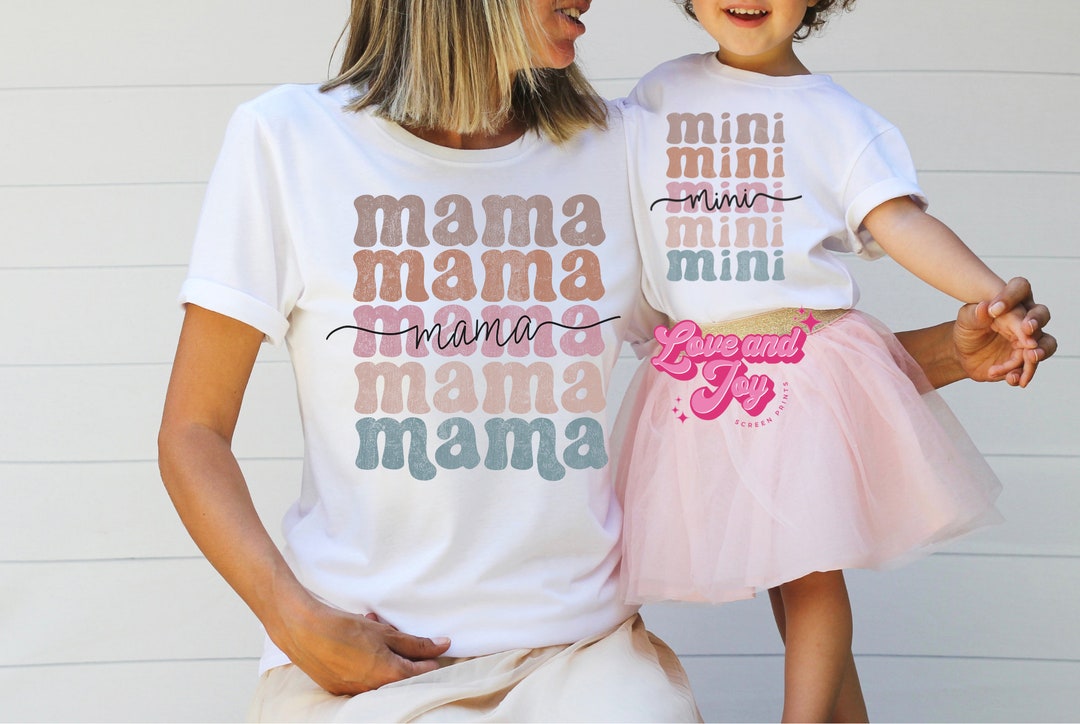 Mama and Mini CLEAR FILM Mother's Day Screen Print Mom Prints Mama ...