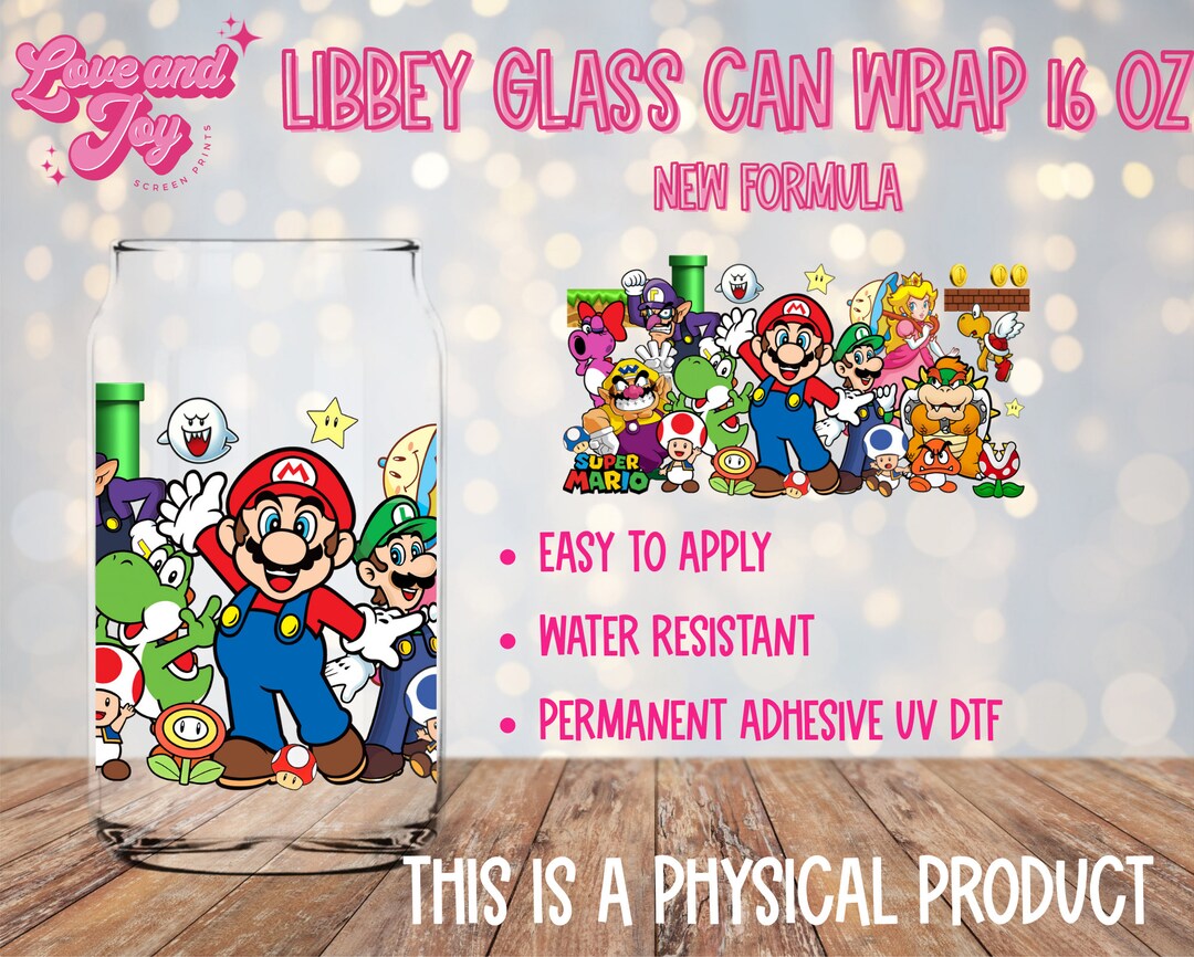UV DTF Mario Creature L Cup Wrap I Ready to Apply No Heat Needed ...