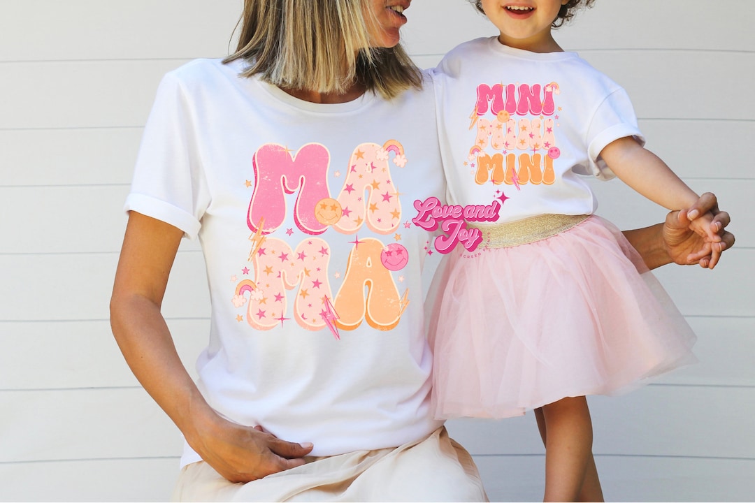 Floral Mama and Mini CLEAR FILM Mother's Day Screen Print Mom Prints ...