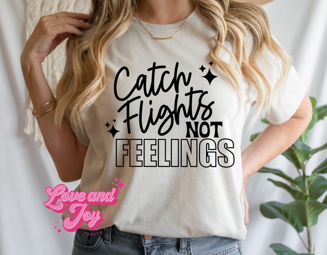 Catch Flights Not Feelings Transfer Valentines Heart Screen - Etsy