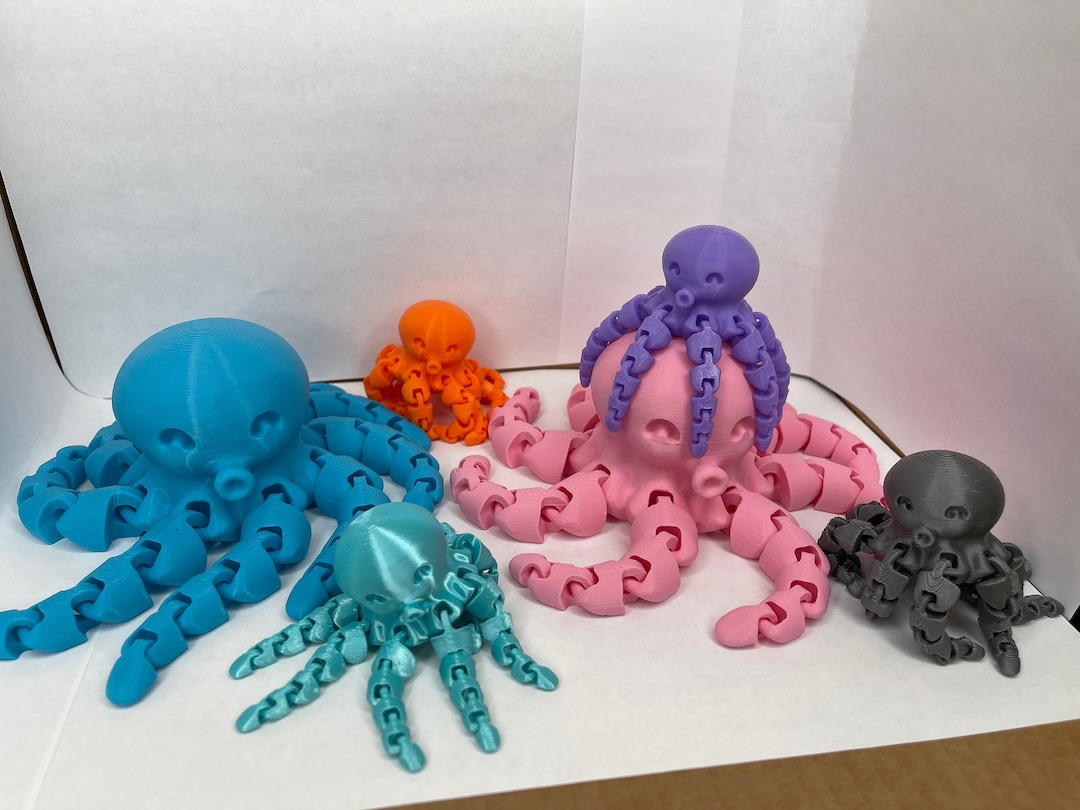 Octopus 3d Print Movable Toy - Etsy