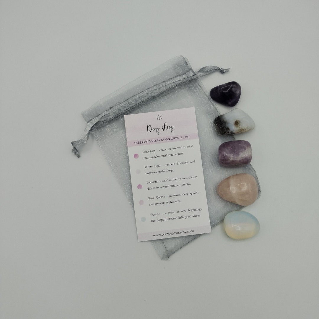Deep Sleep Crystal Set Crystal Wellbeing Sleep Kit Crystal Gift Set in ...