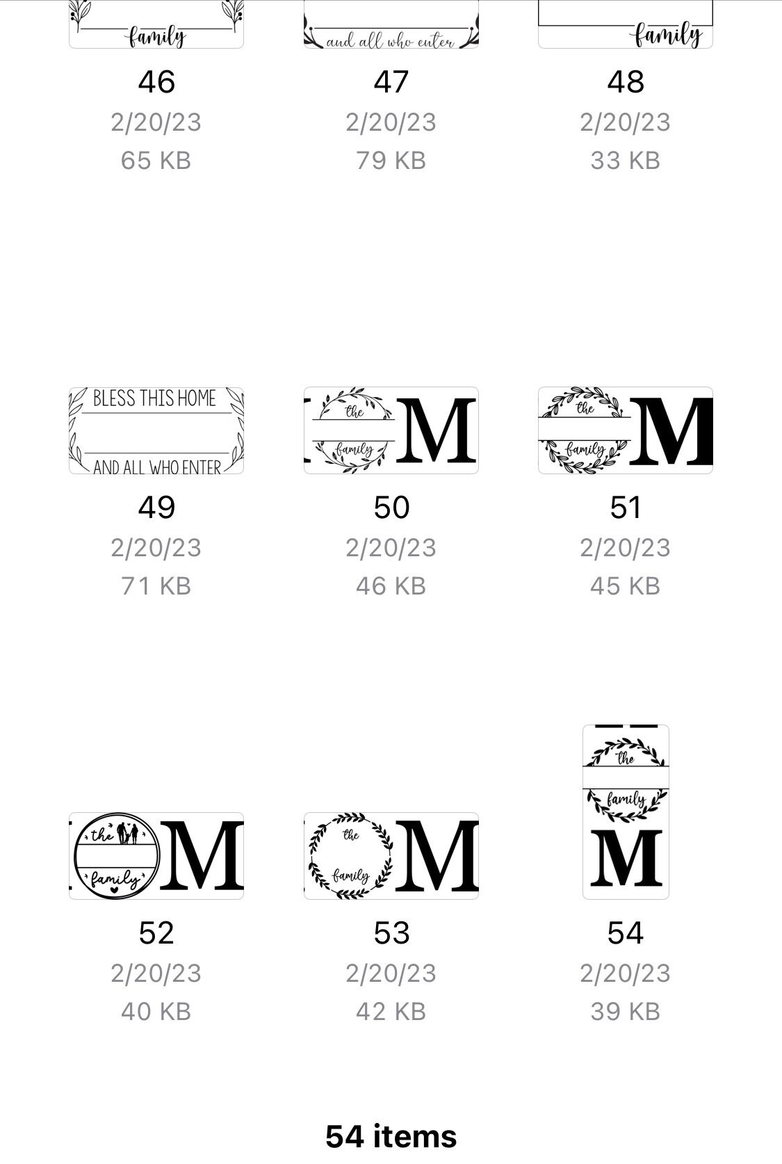 Family Designs & Letter Heads Great for Home Weddings and More SVG PNG ...