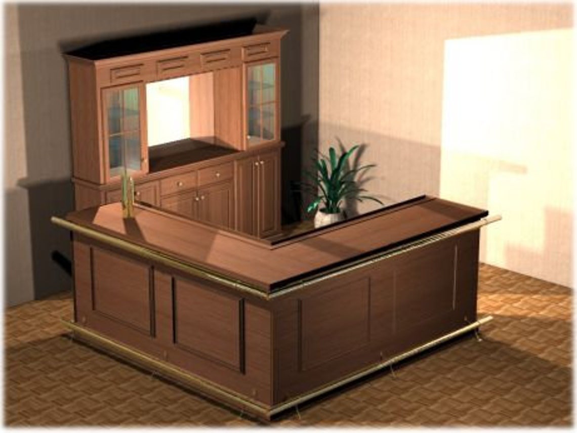 L Shaped Home Bar Plans - Etsy