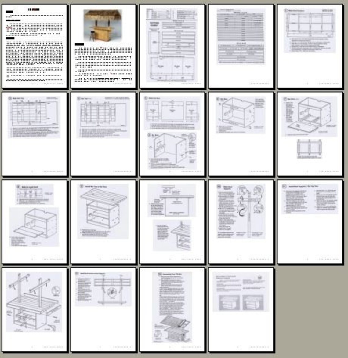 Portable Tiki Bar Plans - Etsy