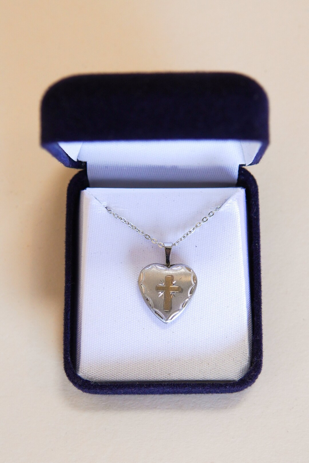 Sterling Silver Cross Locket - Etsy