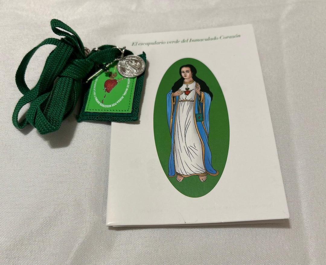 Green Scapular of the Immaculate Heart of Mary - Etsy