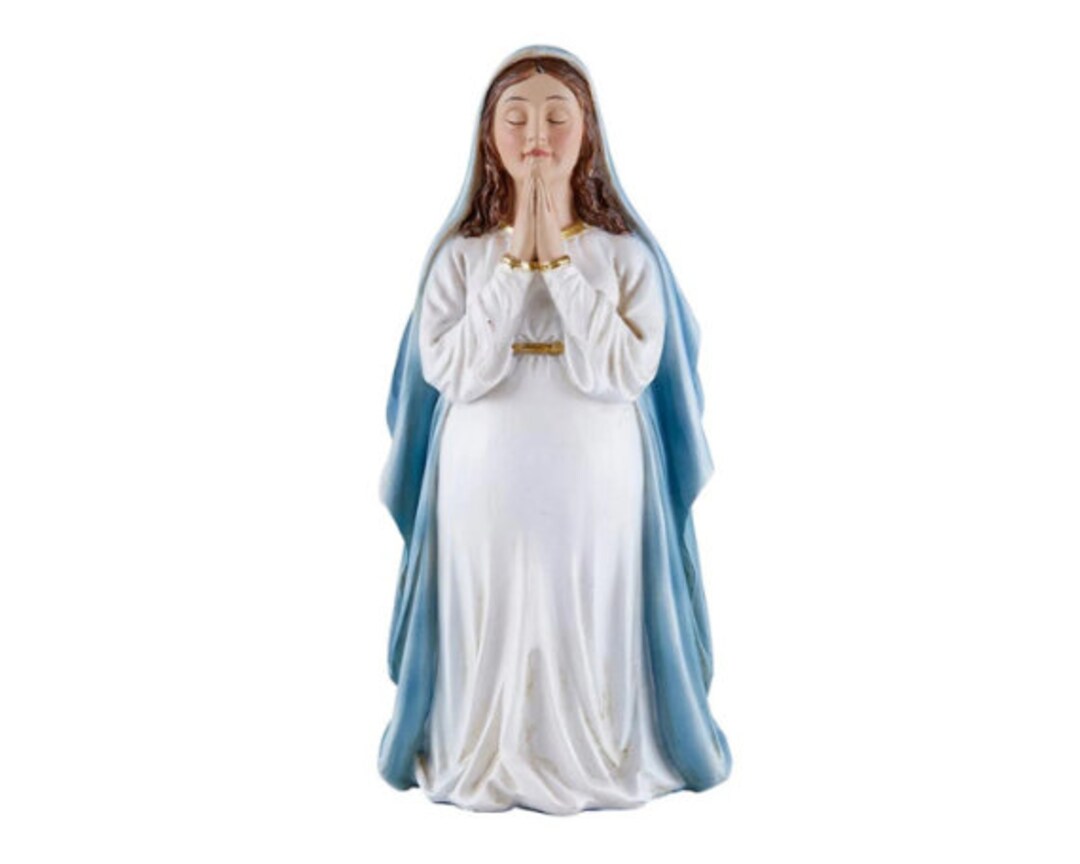 Kneeling Expectant Mary Statue 6.5 - Etsy