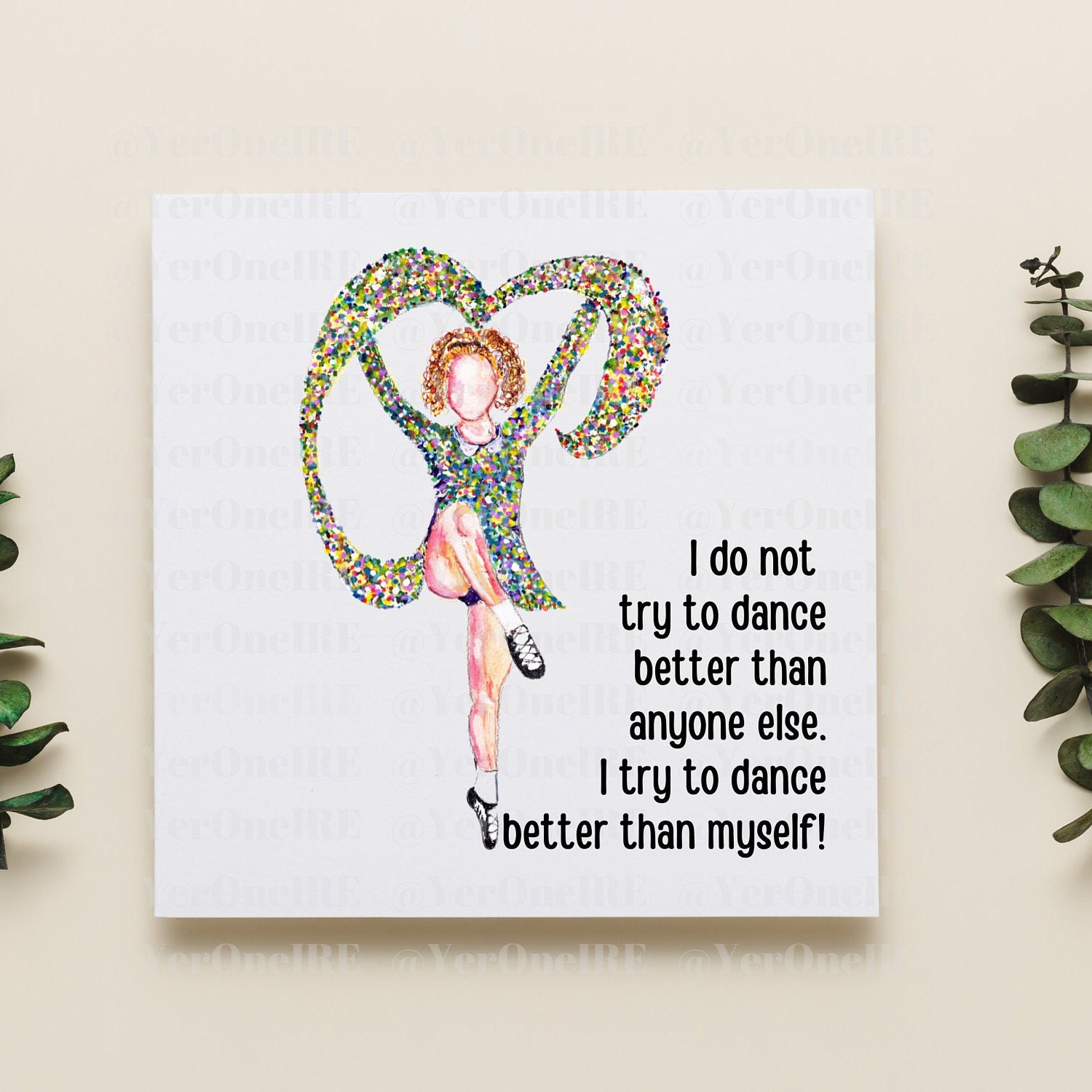 Irish Dancing Card Irish Dance Inspirational Quote Rainbow - Etsy