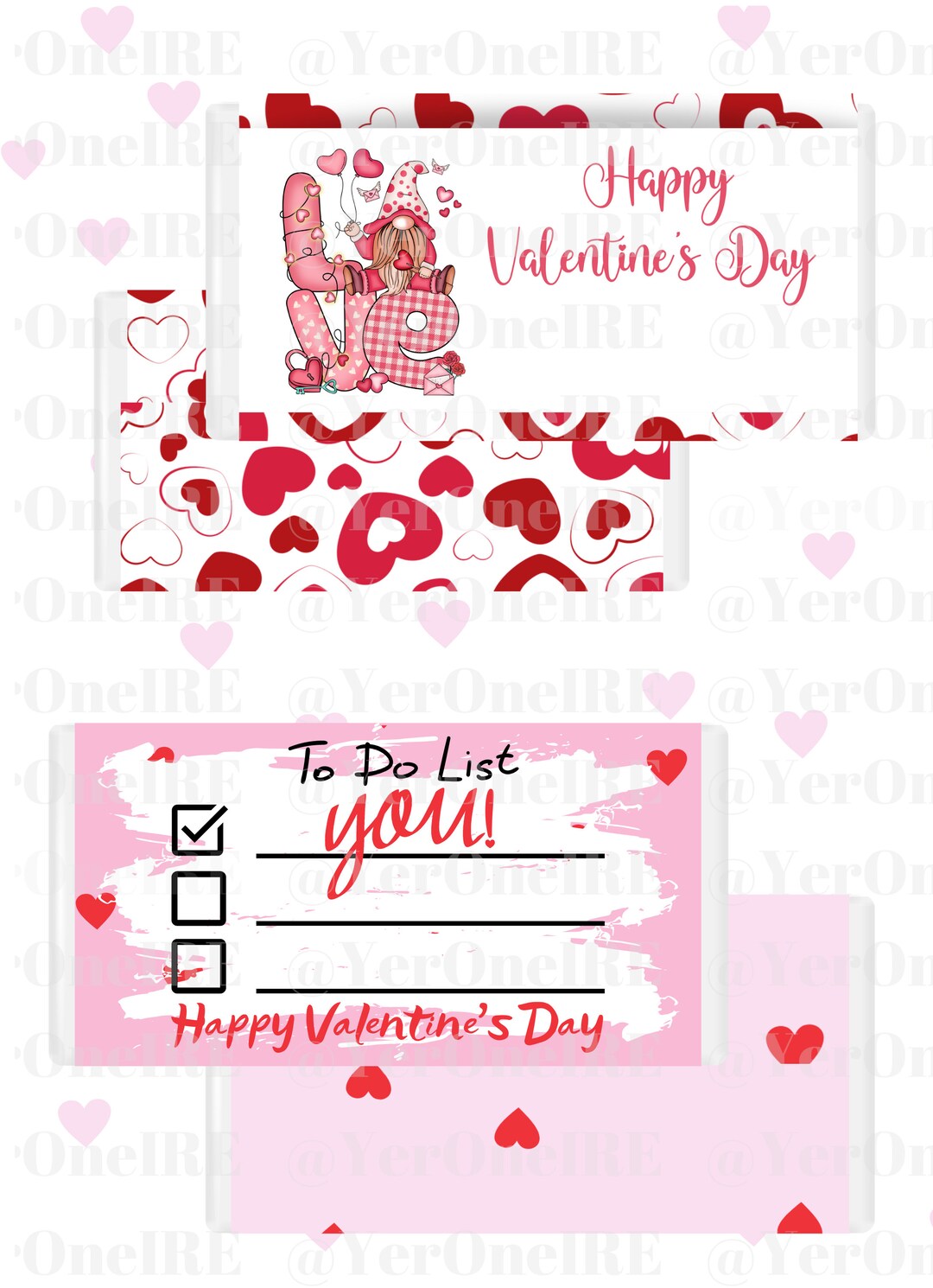 Printable Valentine's Day Chocolate Wrappers, Gnome Chocolate Wrapper ...
