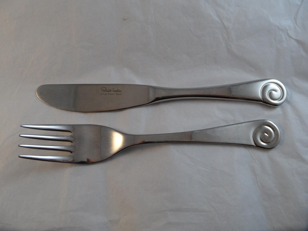 Robert Welch Design Ammonite Cutlery Small Knife & Fork - Etsy