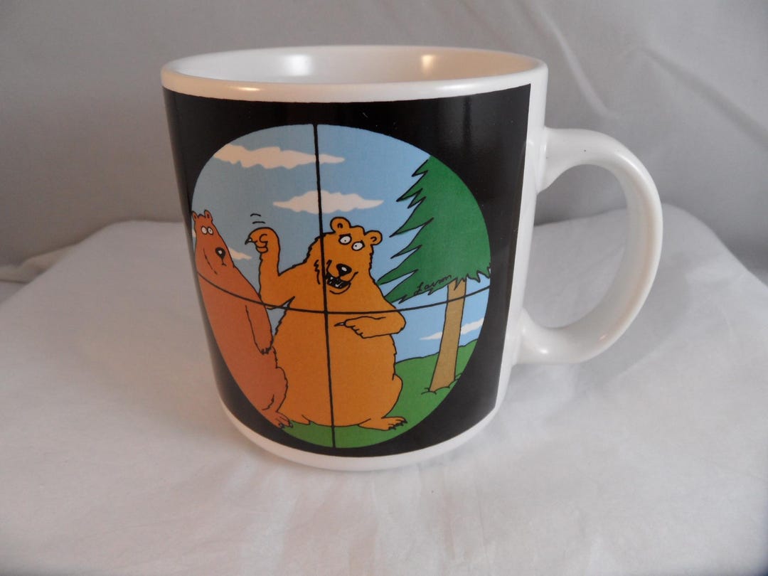 Far Side Gary Larson "bear in the Crosshairs" Mug - Etsy