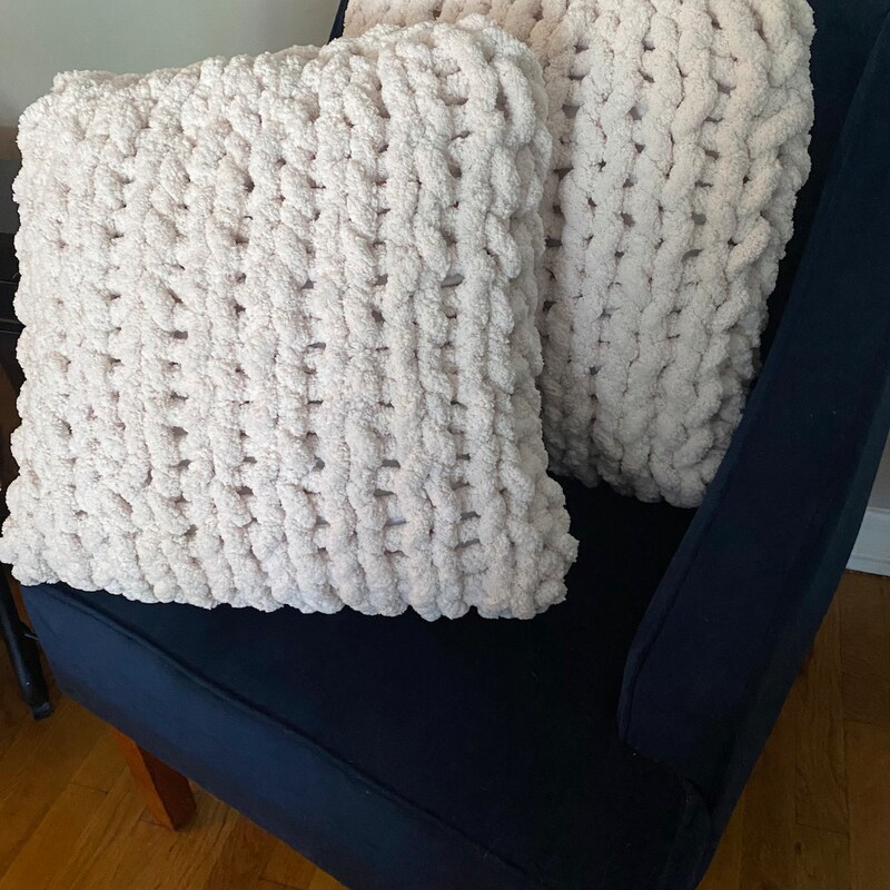 Hand Knit Throw - Etsy