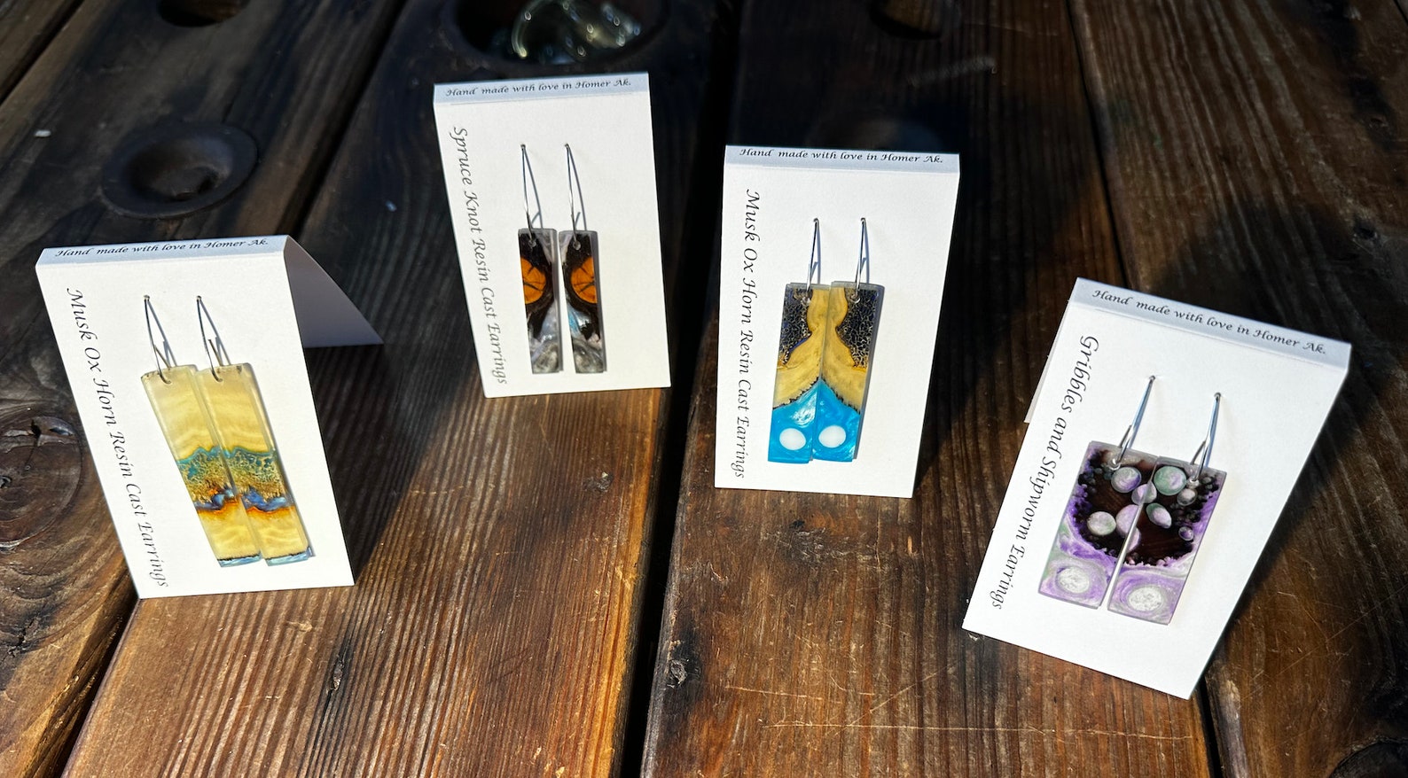 Alaskan Made Musk Ox Horn and Resin Earrings - Etsy