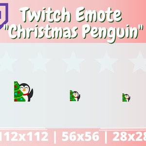 Christmas Penguin Emote, Christmas Emote, Streamer Emotes, Discord ...