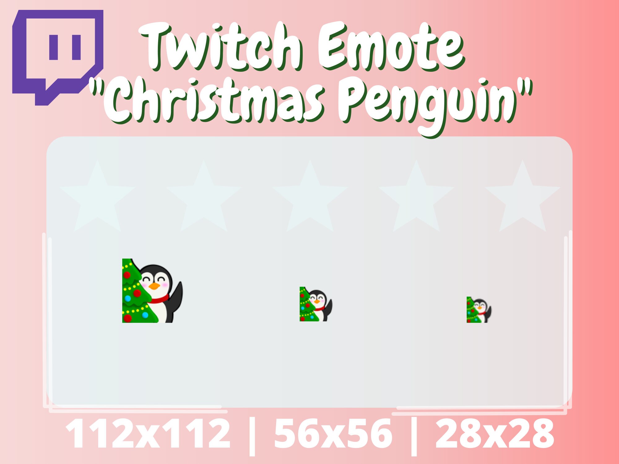 Christmas Penguin Emote, Christmas Emote, Streamer Emotes, Discord ...