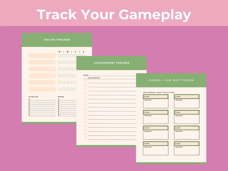 Gaming Journal With Hyperlinked Table of Contents, Game Review, Game ...