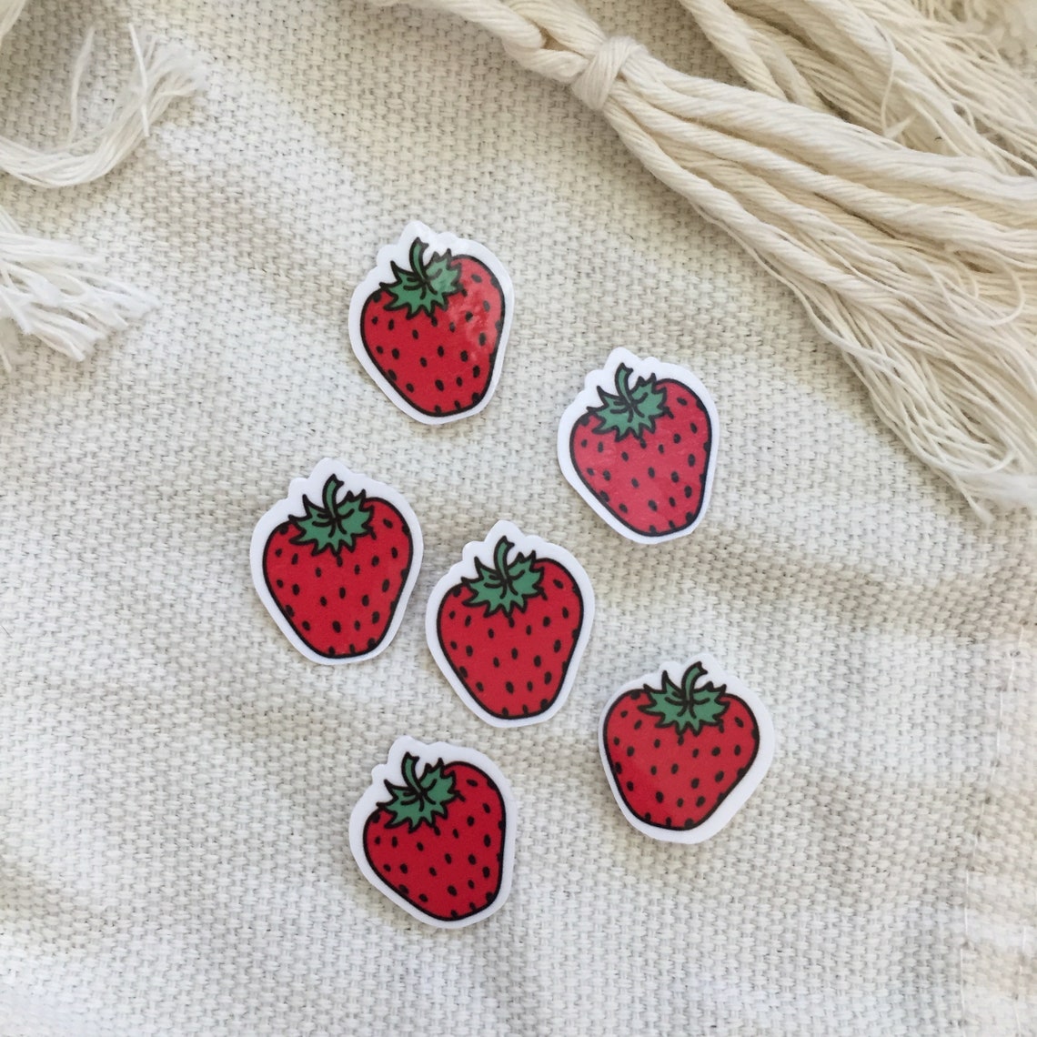Mini Strawberry Sticker Pack Cute Strawberry Phone Stickers - Etsy