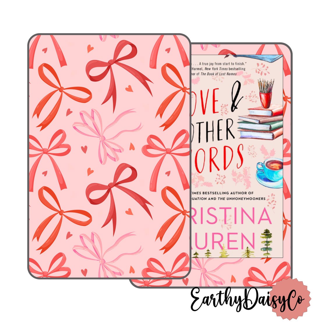 Coquette Bow Vinyl Wrap for Kindle, Pink Kindle Skin, Valentine Red ...