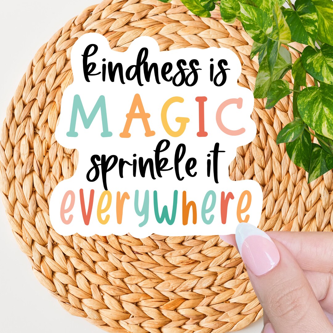 Kindness Sticker, Be Kind Laptop Sticker, Cute Positivity Stickers, I ...