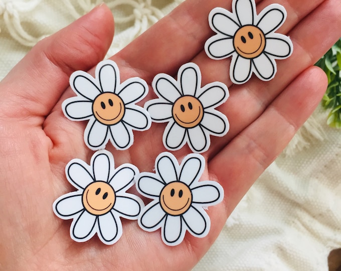 Mini Daisy Smiley Face Sticker, Mini Sticker, Smiley Face Sticker ...