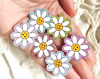 Mini Daisy Smiley Face Sticker Mini Sticker Smiley Face - Etsy