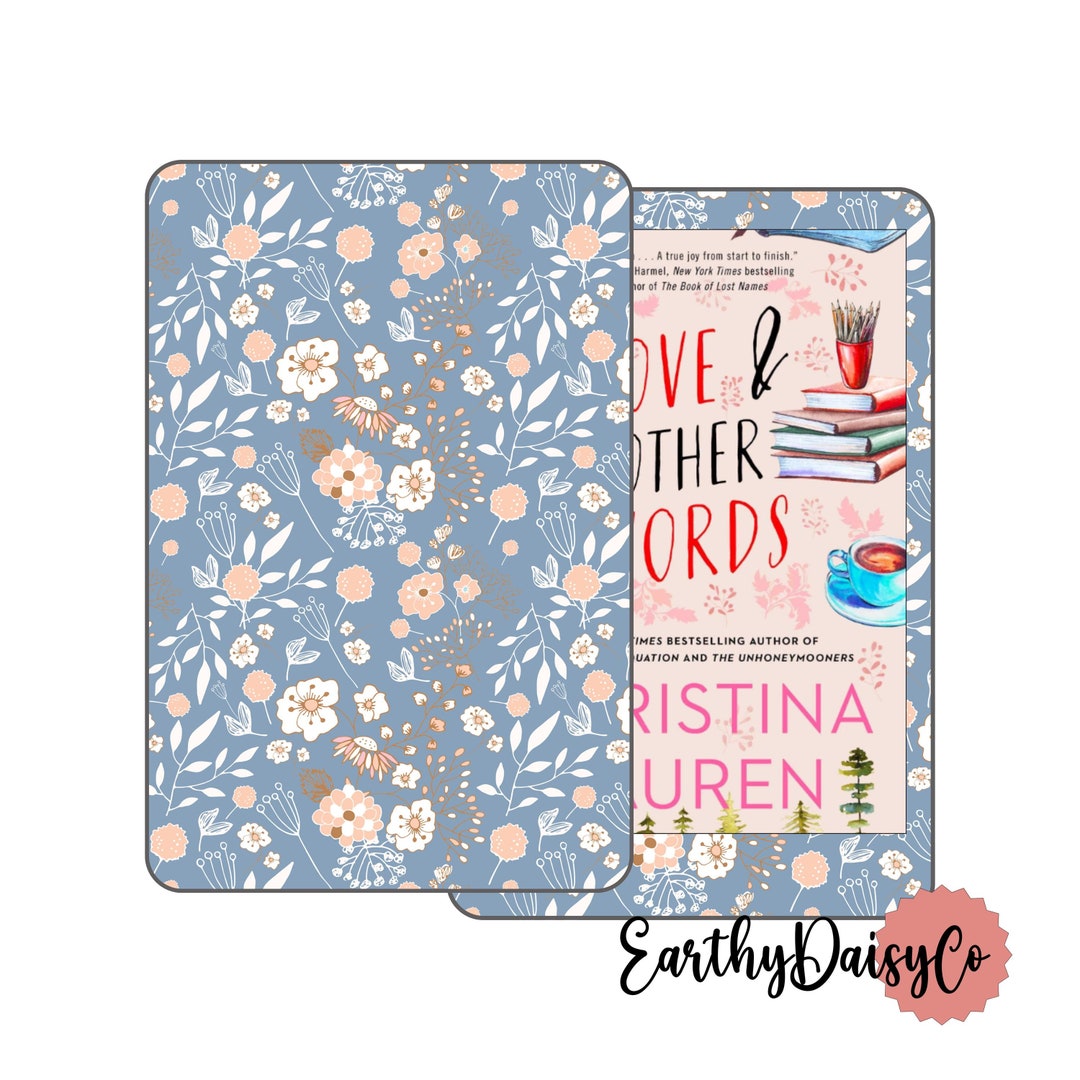 Vintage Blue Kindle Skin, Cute Vinyl Wrap for Kindle, Retro Floral ...