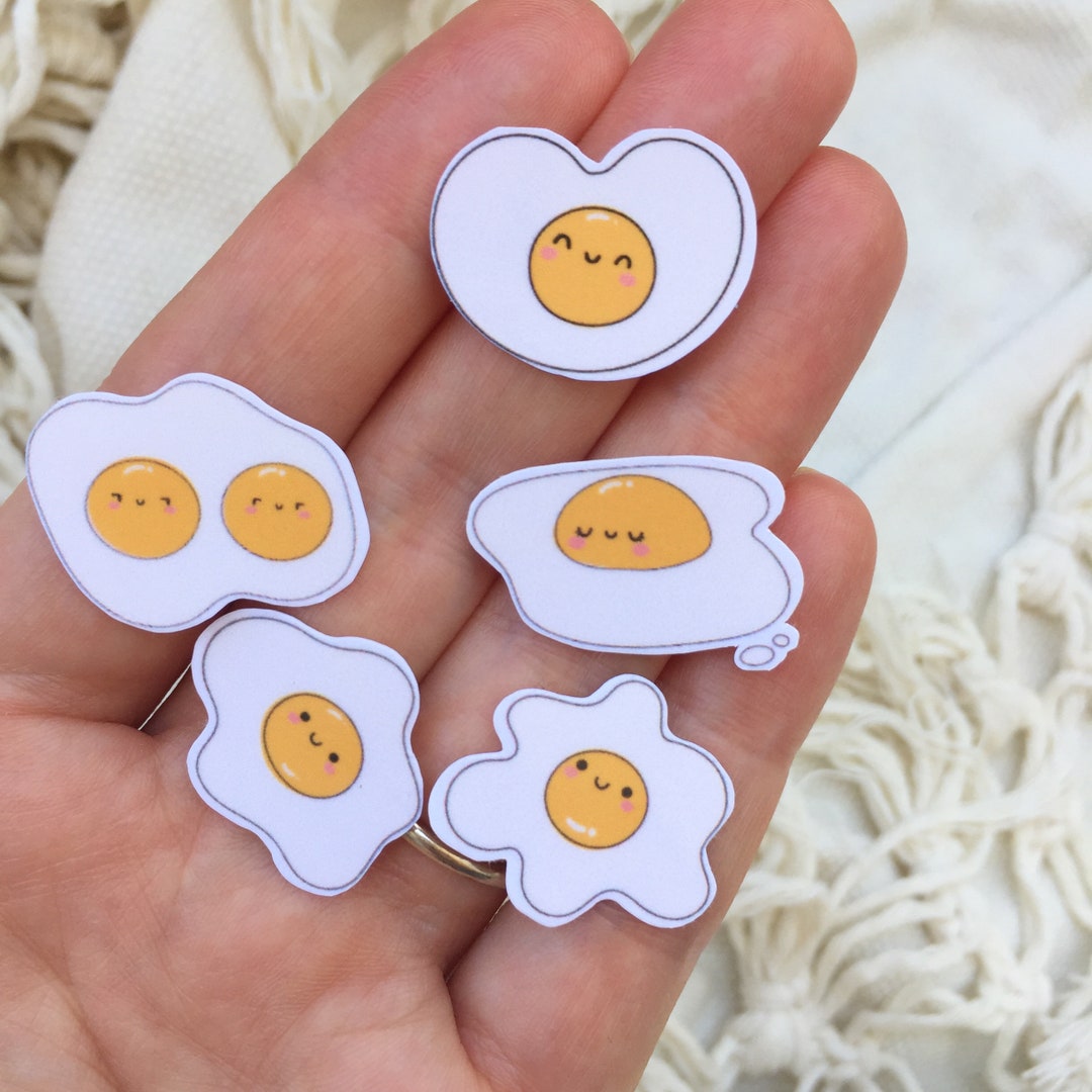 Happy Egg Sticker, Mini Sticker Pack, Cute Tiny Sticker, Waterproof ...