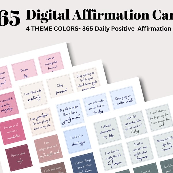 Affirmation Cards Printable - Etsy