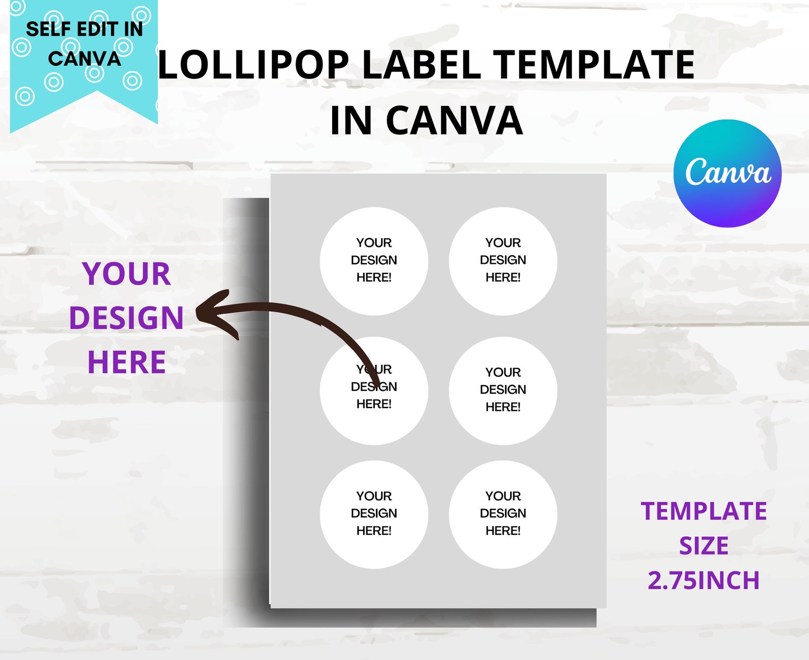Editable Lollipop Label Template, Lollipop Label Template SVG ...
