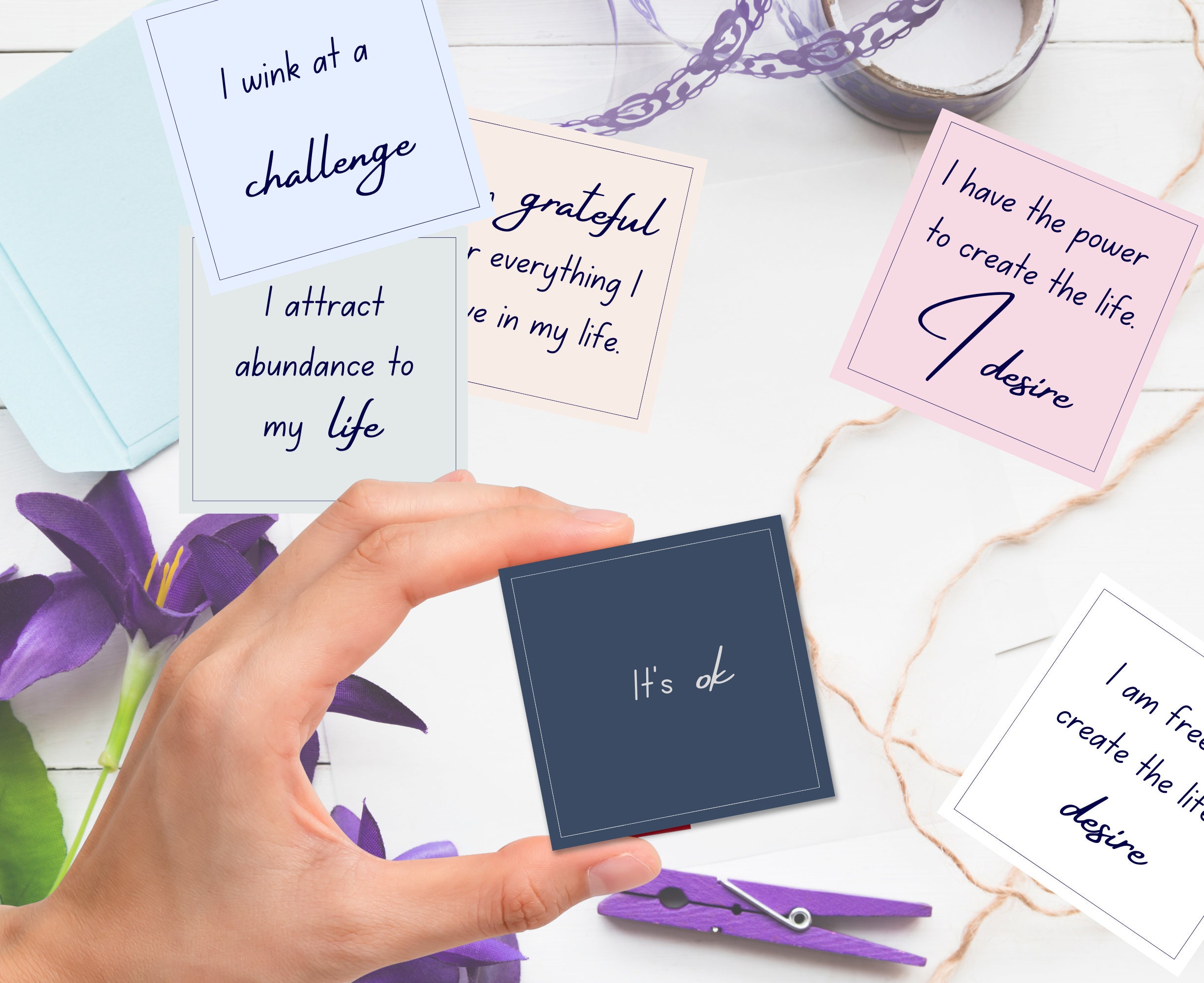 Daily Affirmation Cards Printable, Affirmation Deck, Vision Board ...