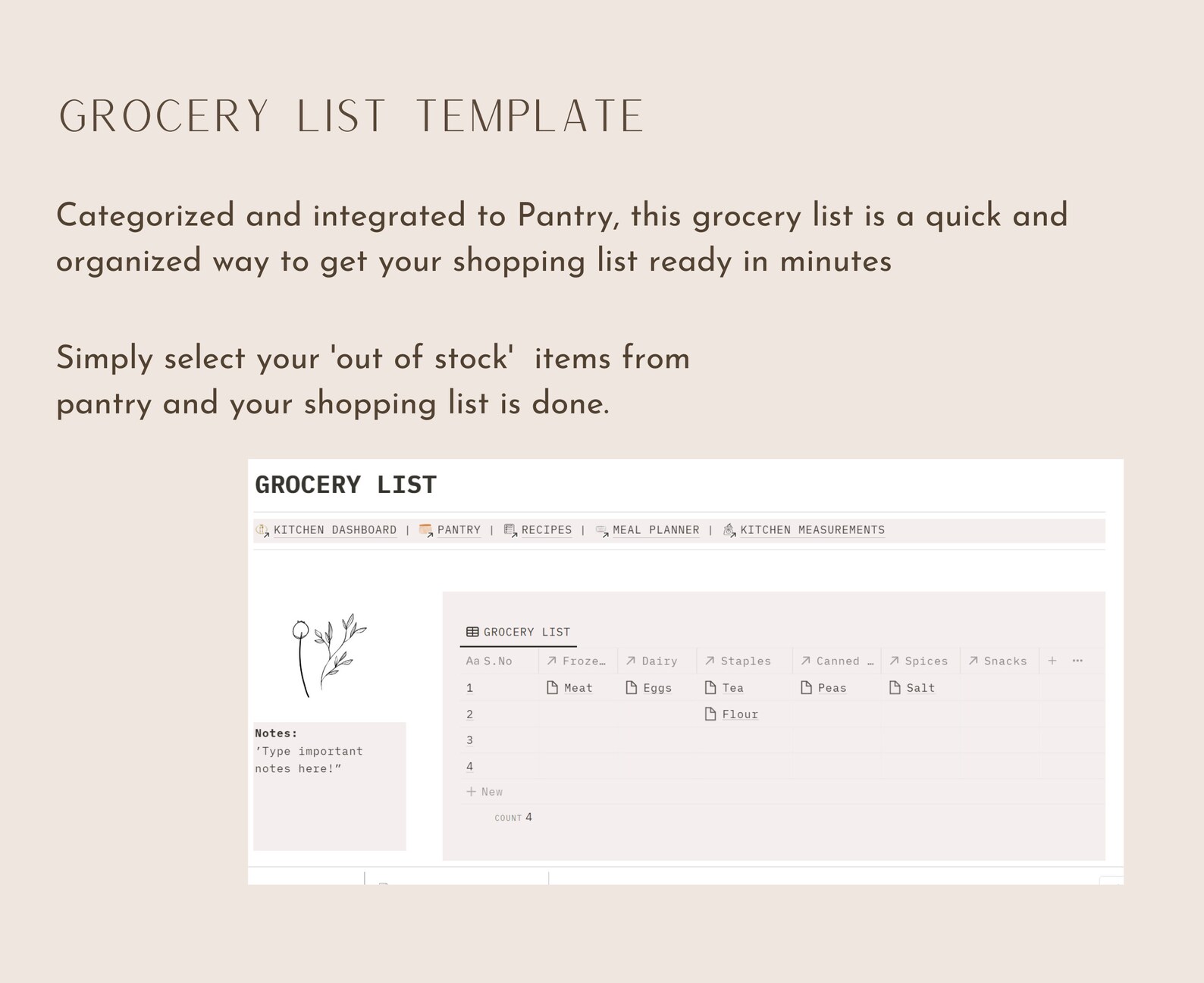 Notion Template Ultimate Kitchen Planner Weekly Meal - Etsy