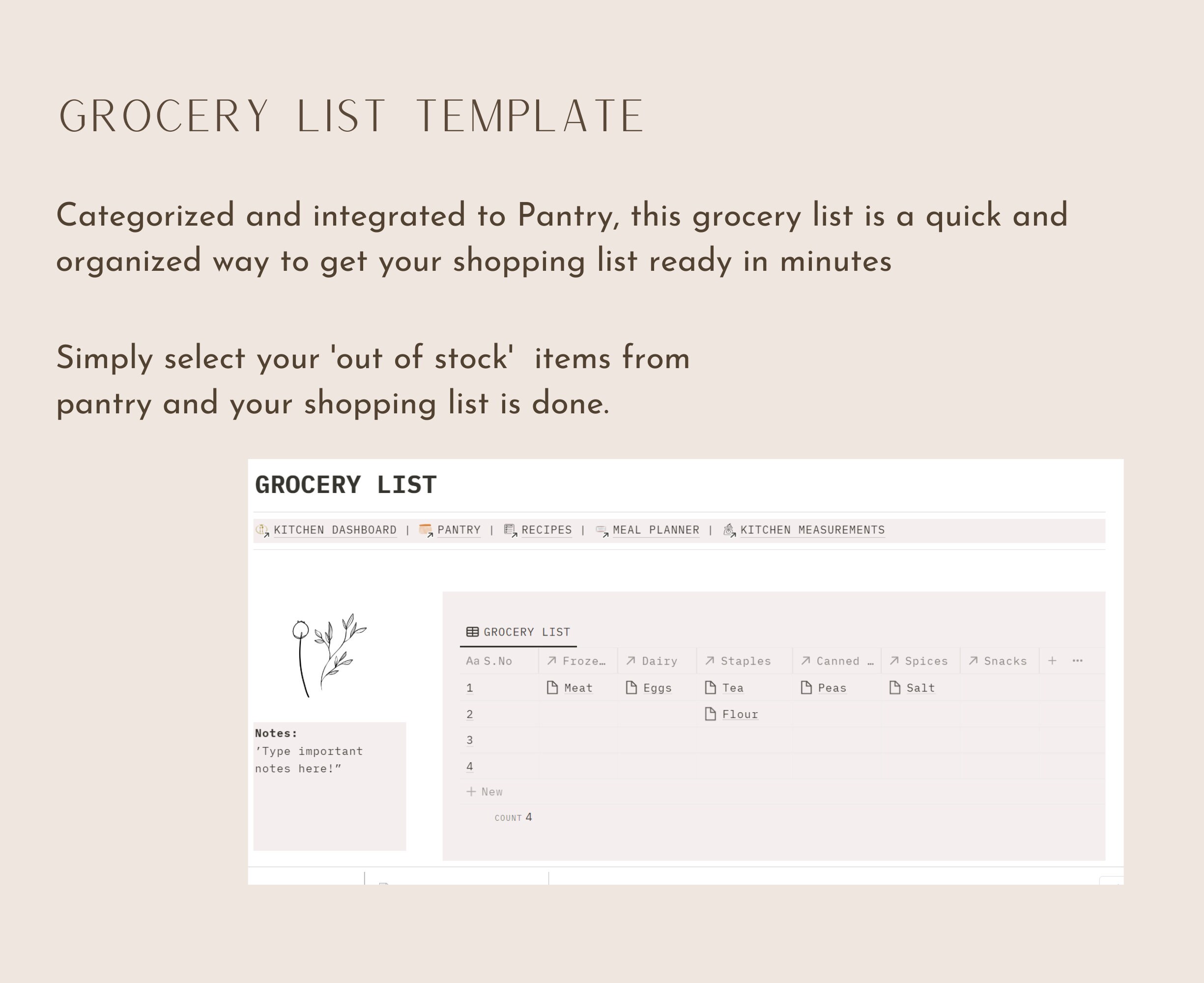 Notion Template Ultimate Kitchen Planner Weekly Meal - Etsy