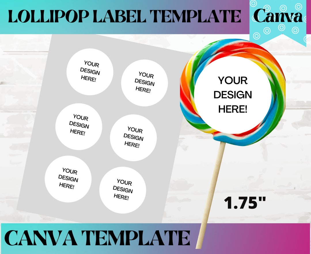 Editable Lollipop Label Template, Lollipop Label Template SVG ...