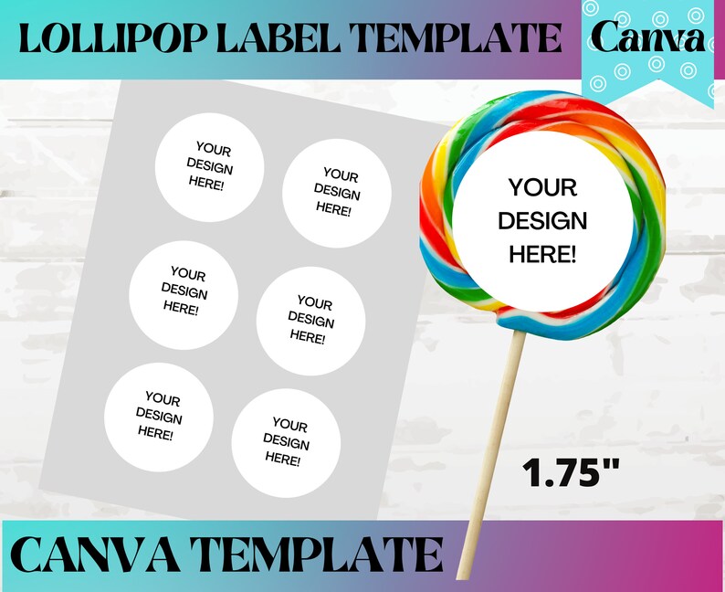 Editable Lollipop Label Template, Lollipop Label Template SVG ...