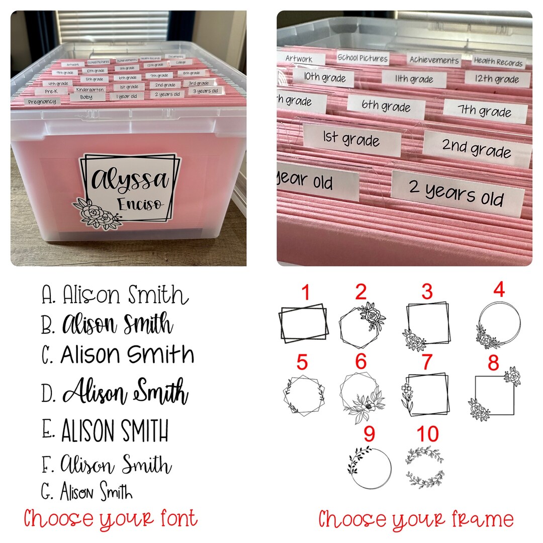 Milestone Sticker Tote Labels DIY Kids File Box Baby Memory Box - Etsy