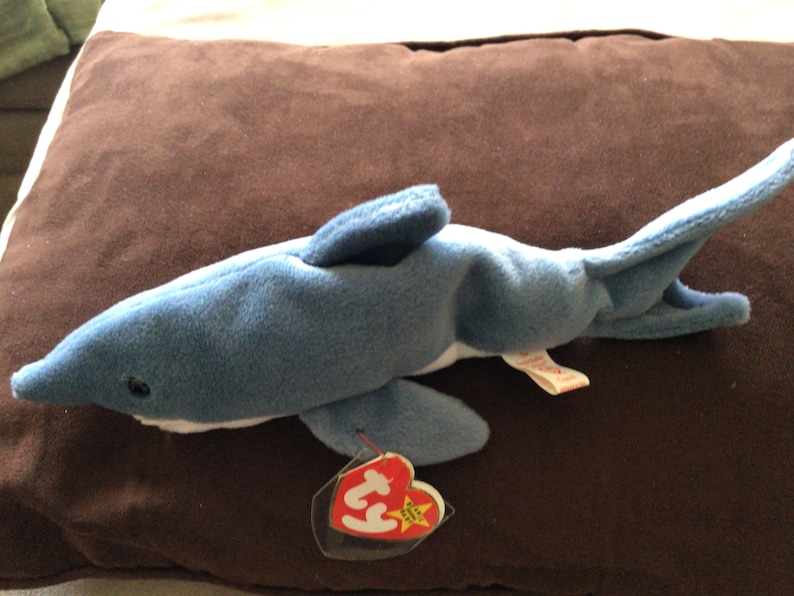 Crunch,the Shark,ty Original Beanie Baby,vintage 1996,p.v.c.pellets ...