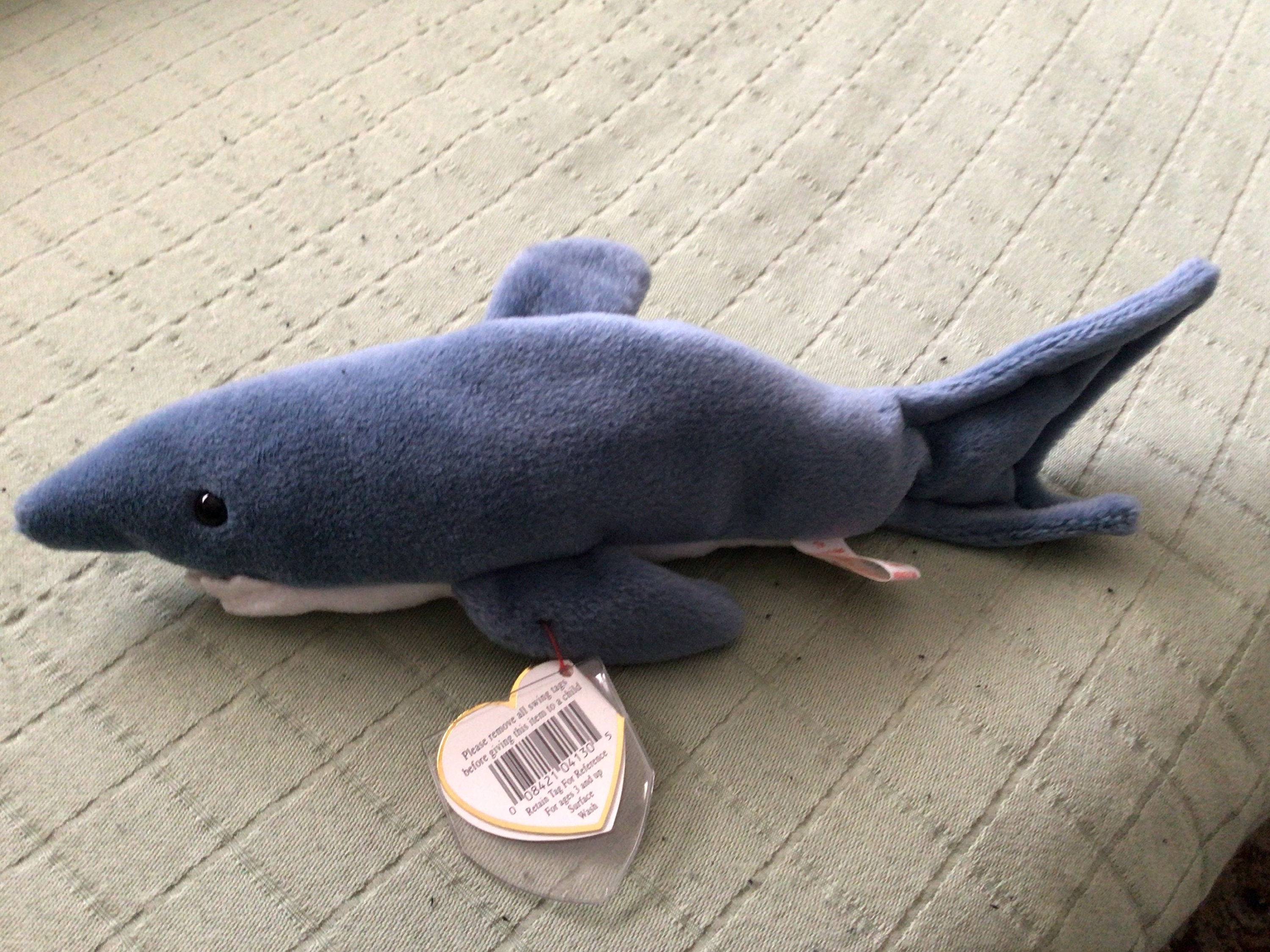 Crunch,the Shark,ty Original Beanie Baby,vintage 1996,p.v.c.pellets ...
