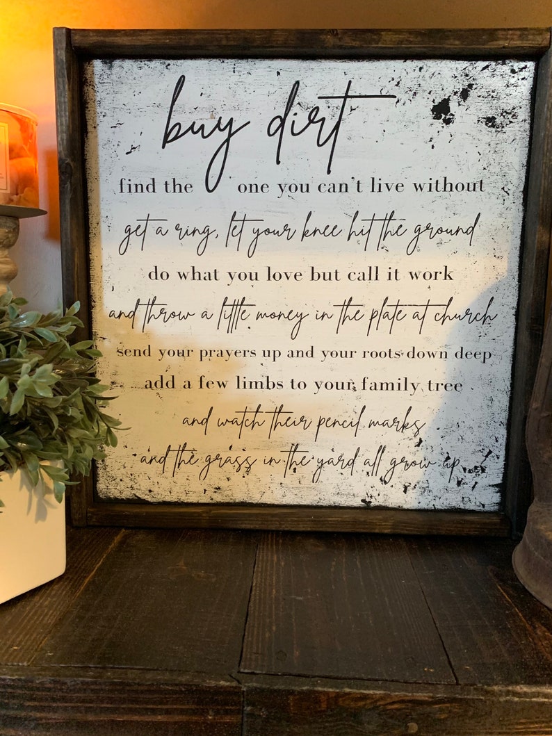 Buy Dirt Song Lyrics Sign Etsy buy-dirt-song-lyrics-sign-etsy