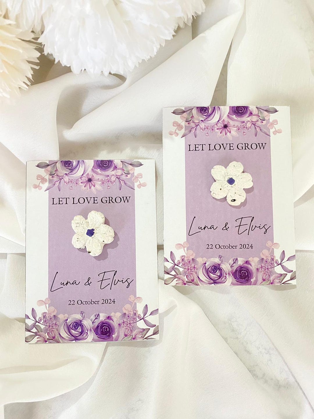 Let Love Grow,seed Paper for Wedding,grows Wildflowers,wedding Seed ...