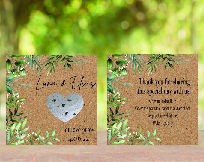 Plantable Wedding Favor-wedding Favours-wedding Favors-seed Favors ...